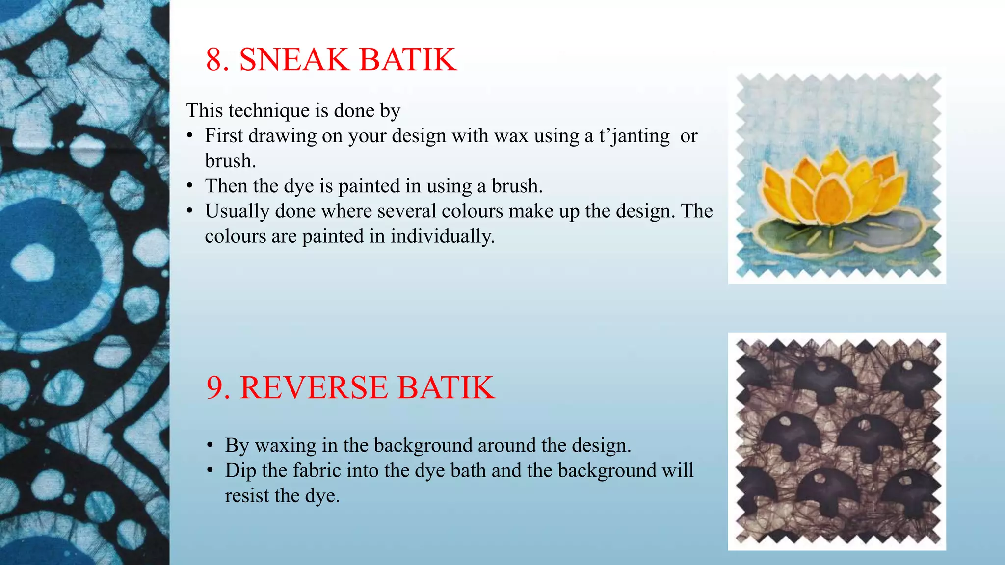The art of batik | PPTX