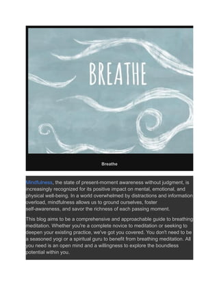 The Art of Breathing Meditation_ A Simple Guide to Inner Peace and ...