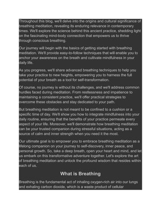 The Art of Breathing Meditation_ A Simple Guide to Inner Peace and ...
