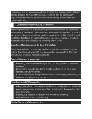 The Art of Breathing Meditation_ A Simple Guide to Inner Peace and ...