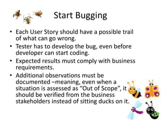 The art of Bugging | PPT