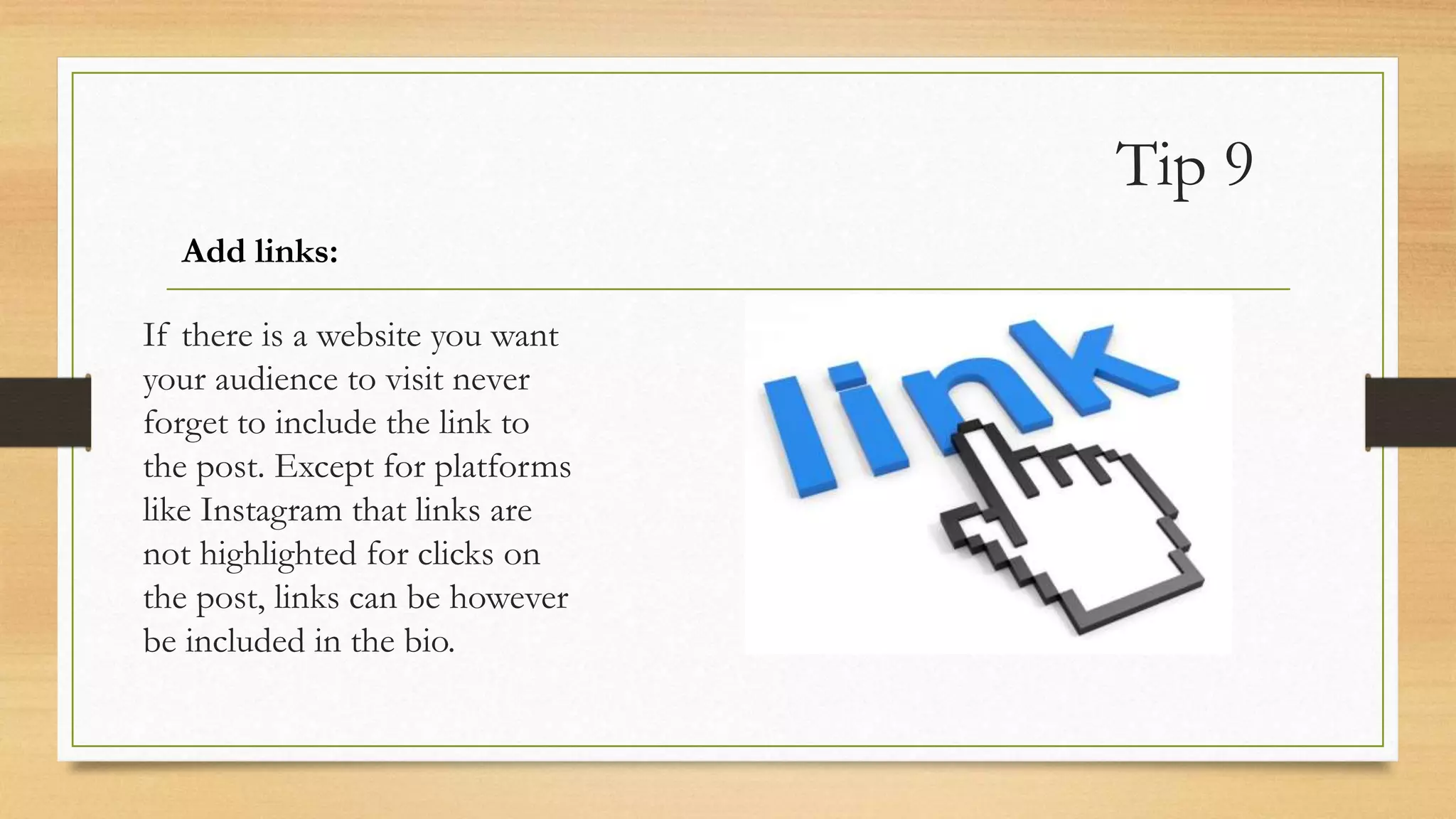 The art of caption: 10 Tips to better captioning on social media | PPTX