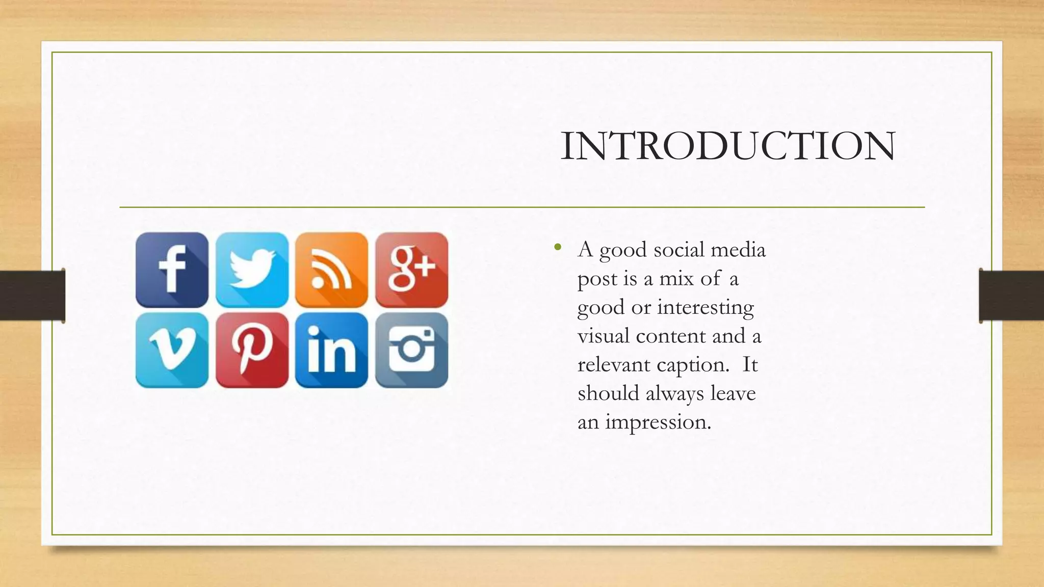 The art of caption: 10 Tips to better captioning on social media | PPTX