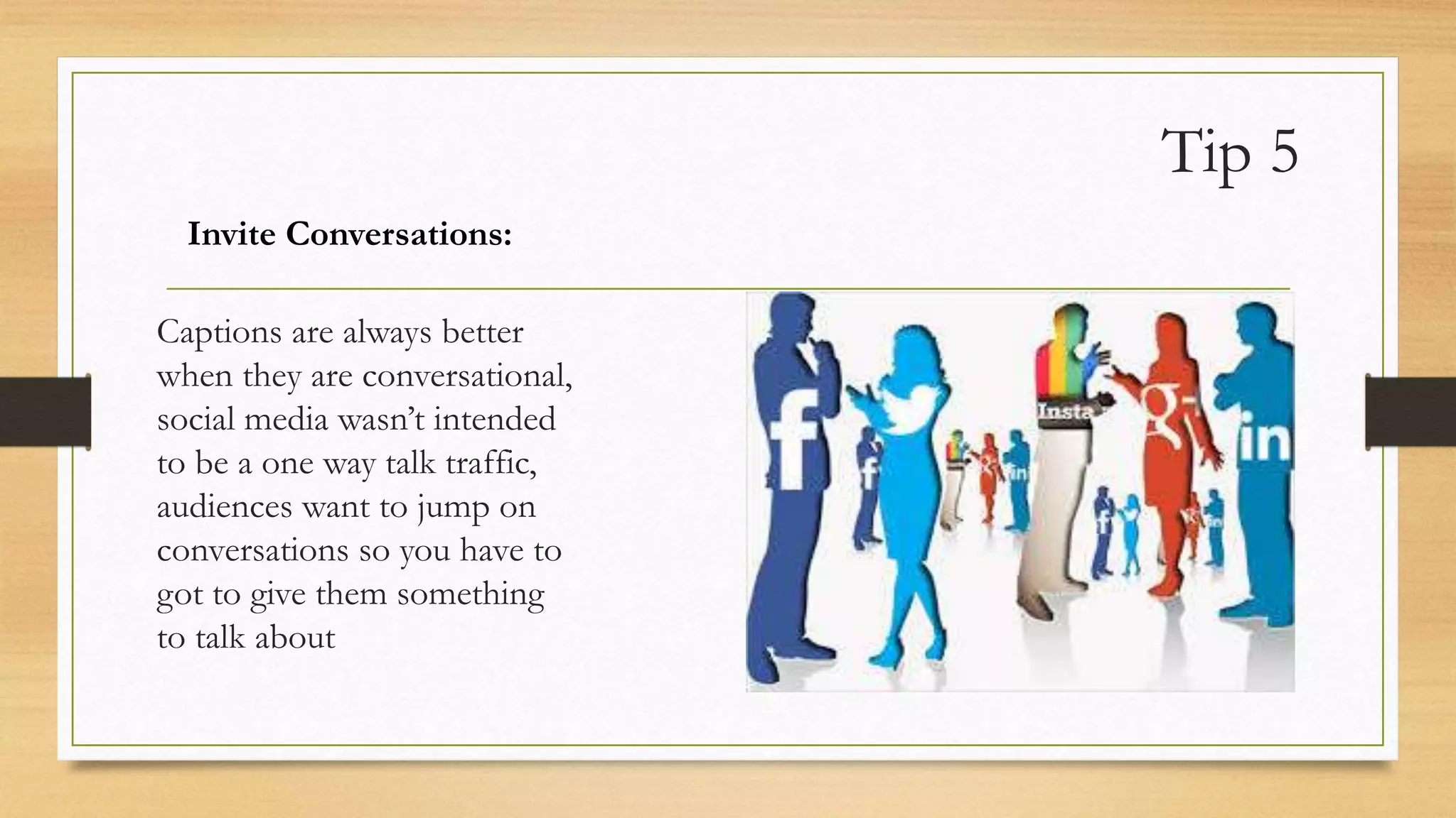 The art of caption: 10 Tips to better captioning on social media | PPTX