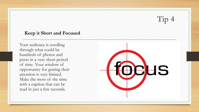 The art of caption: 10 Tips to better captioning on social media | PPTX