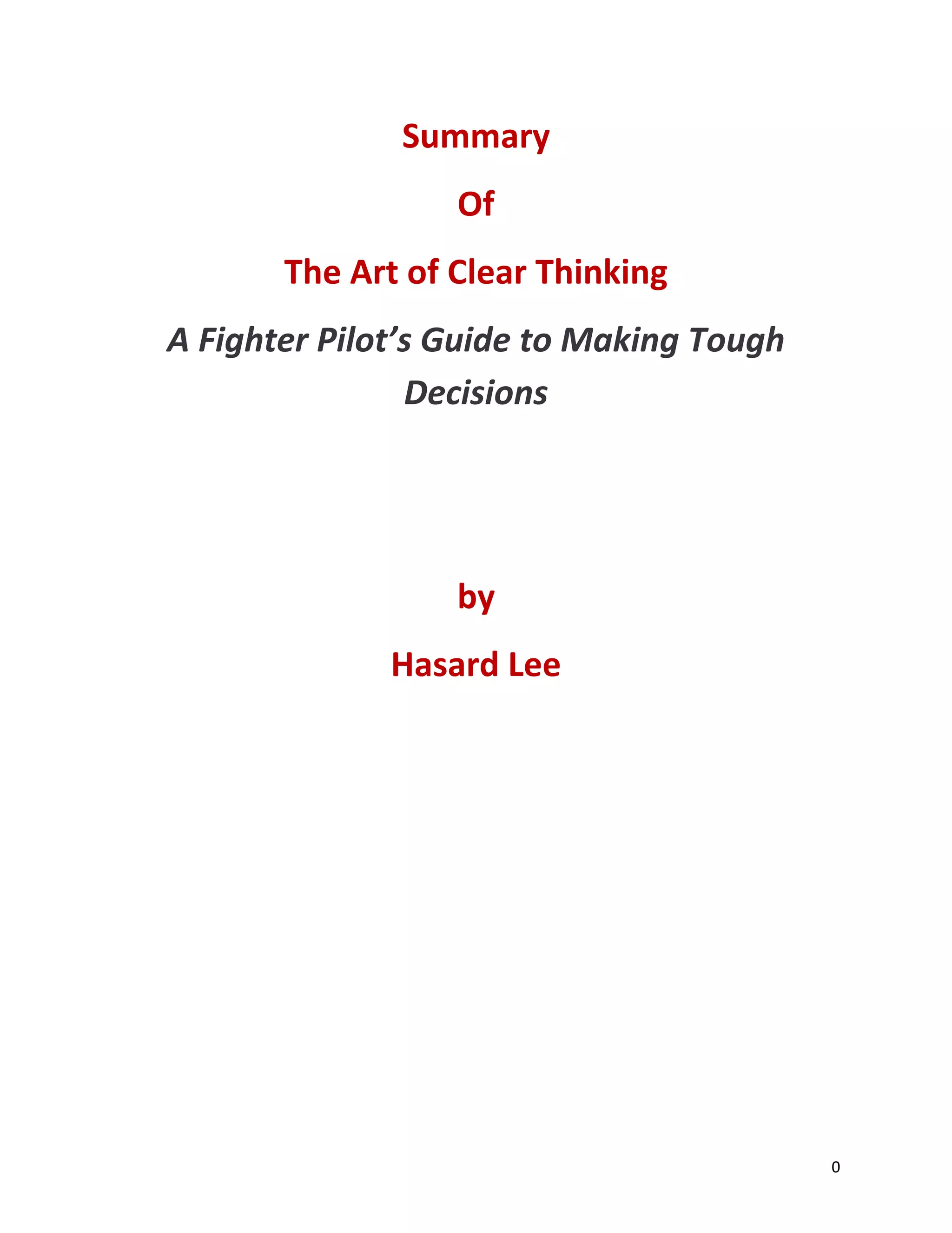 The Art of Clear Thinking.docx