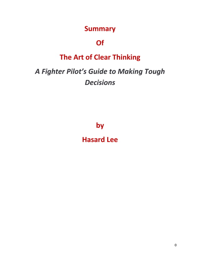 The Art of Clear Thinking.docx