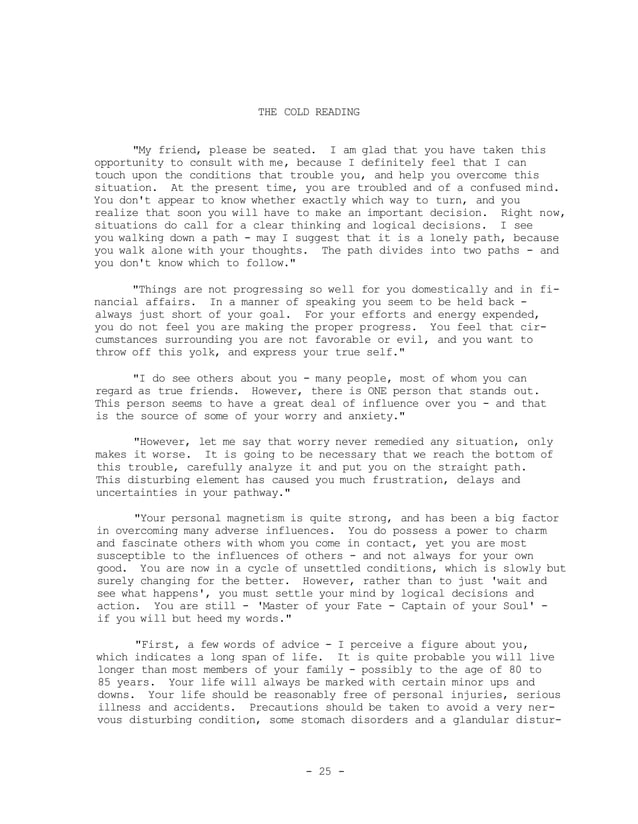 The art of cold reading | PDF