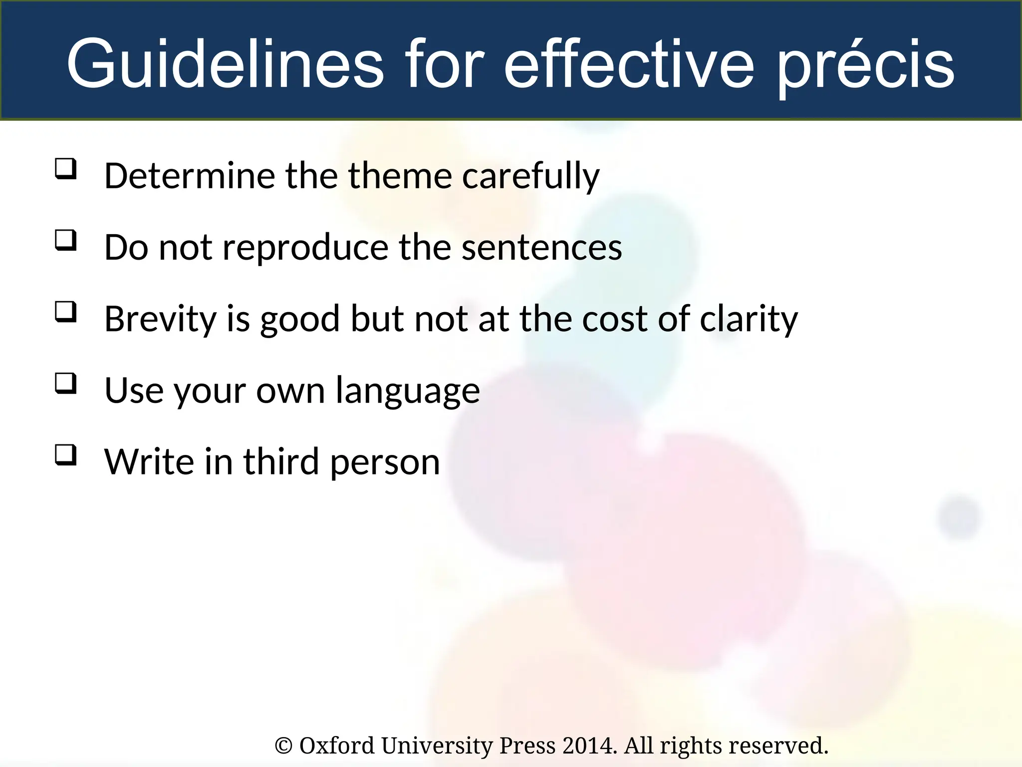 professional writing The Art of Condensation.ppt