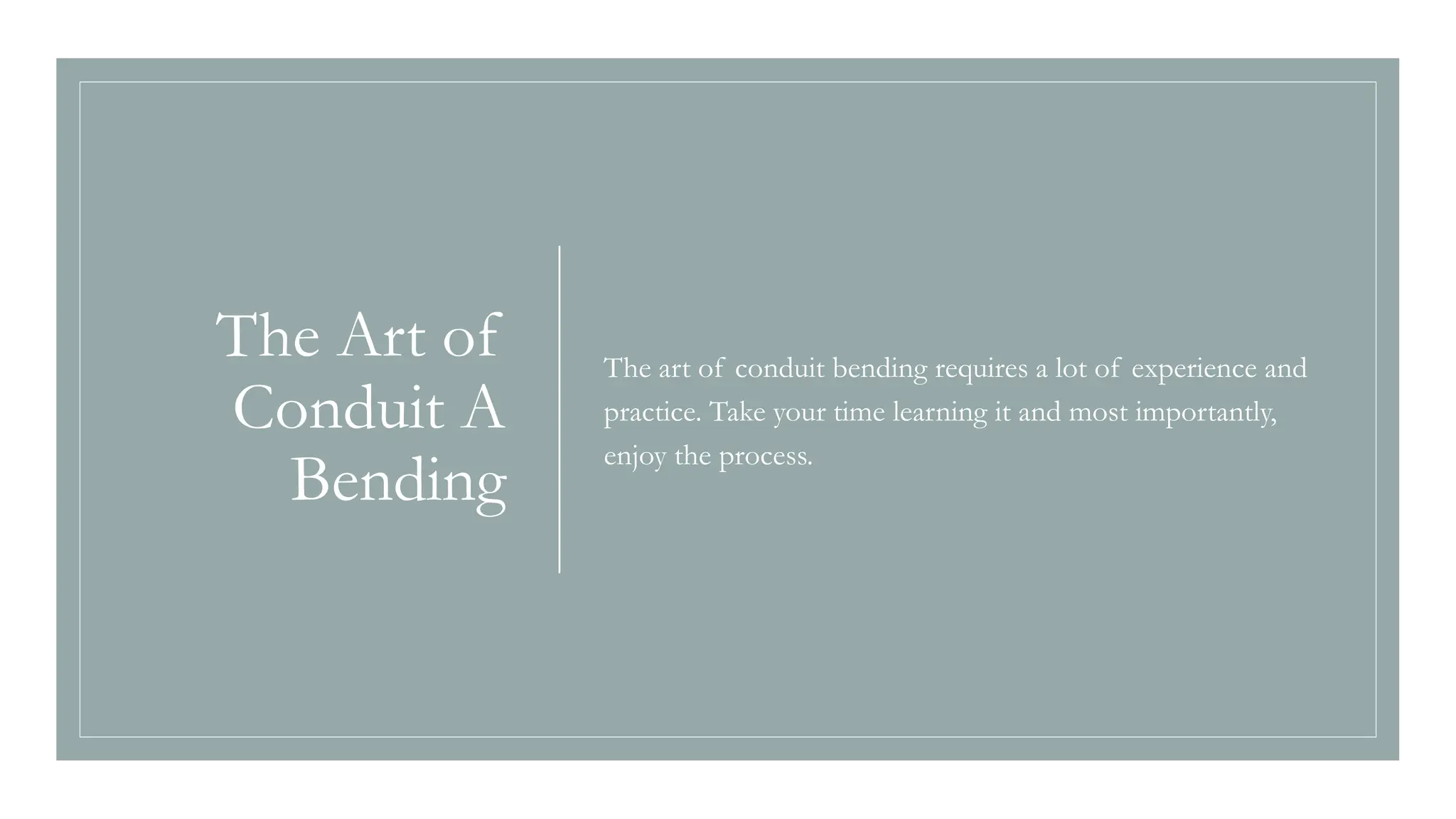 The Art of Conduit Bending - Physics and Trigonometry Principles ...