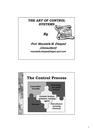 The art of control systems 110915 | PDF