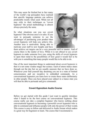 The Art of Covert Hypnosis pdf | PDF
