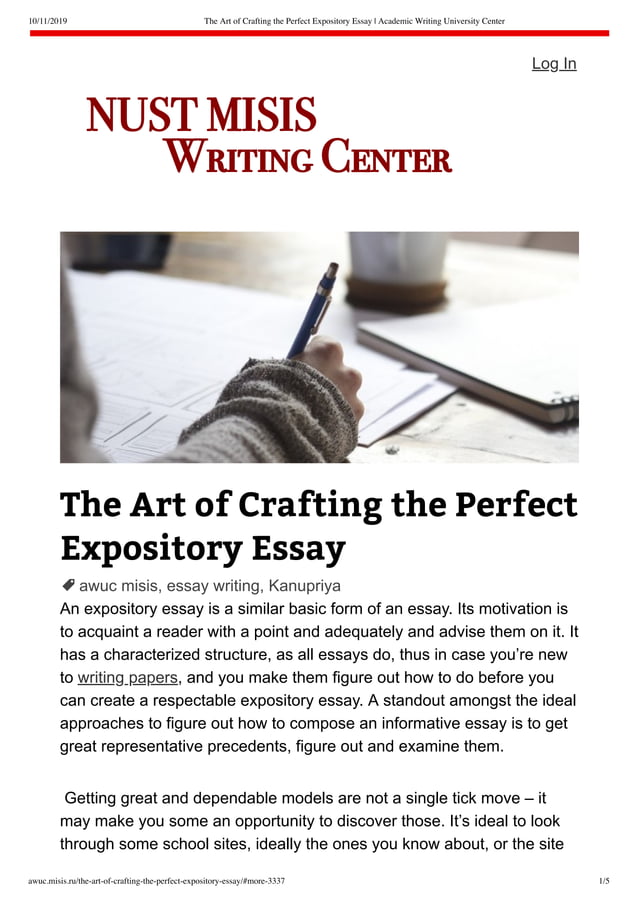 The art of crafting the perfect expository essay | PDF
