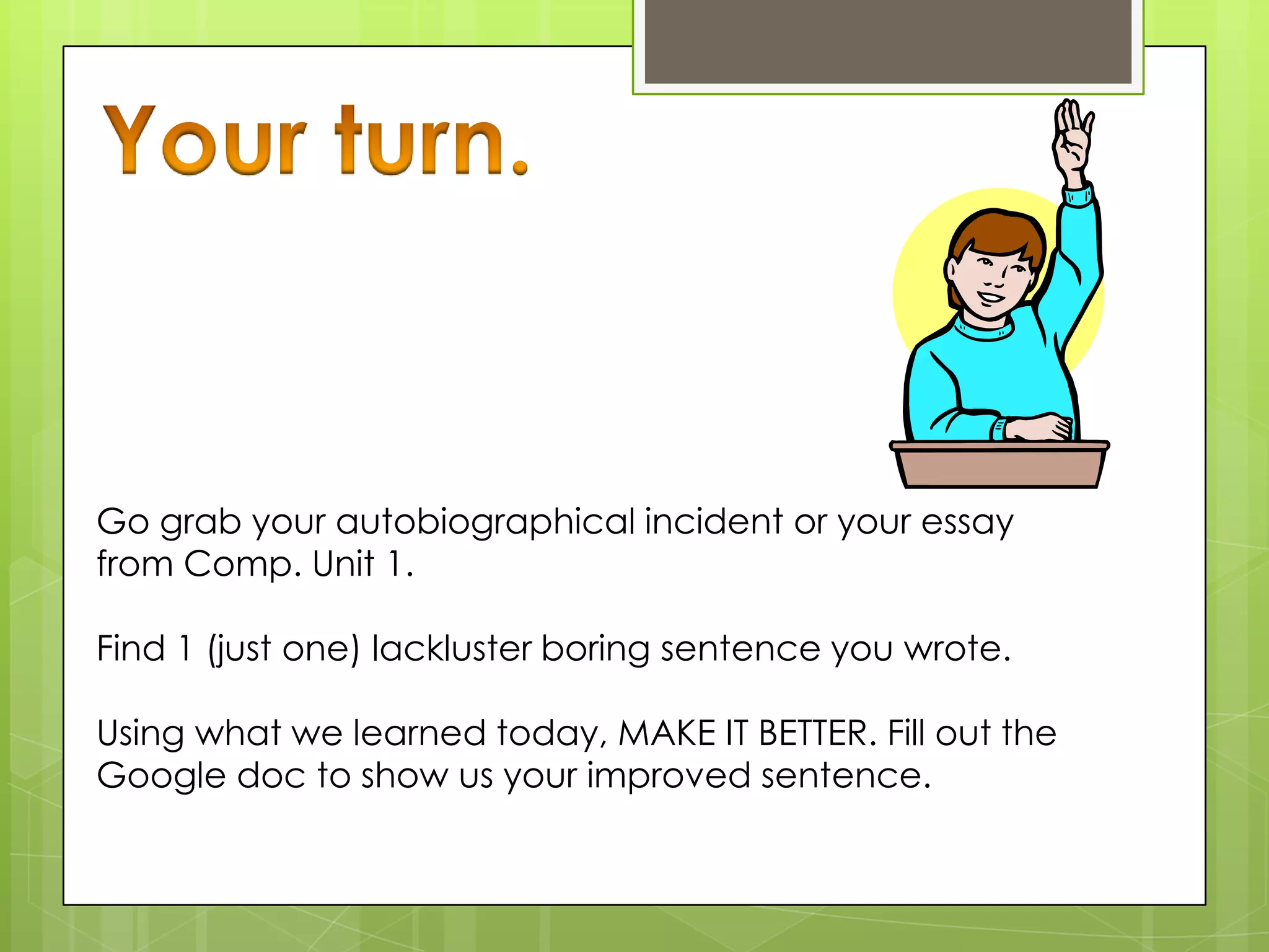 The art of descriptive sentences | PPT