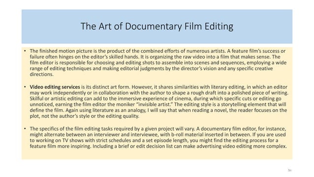 The Art of Documentary Film Editing.pptx