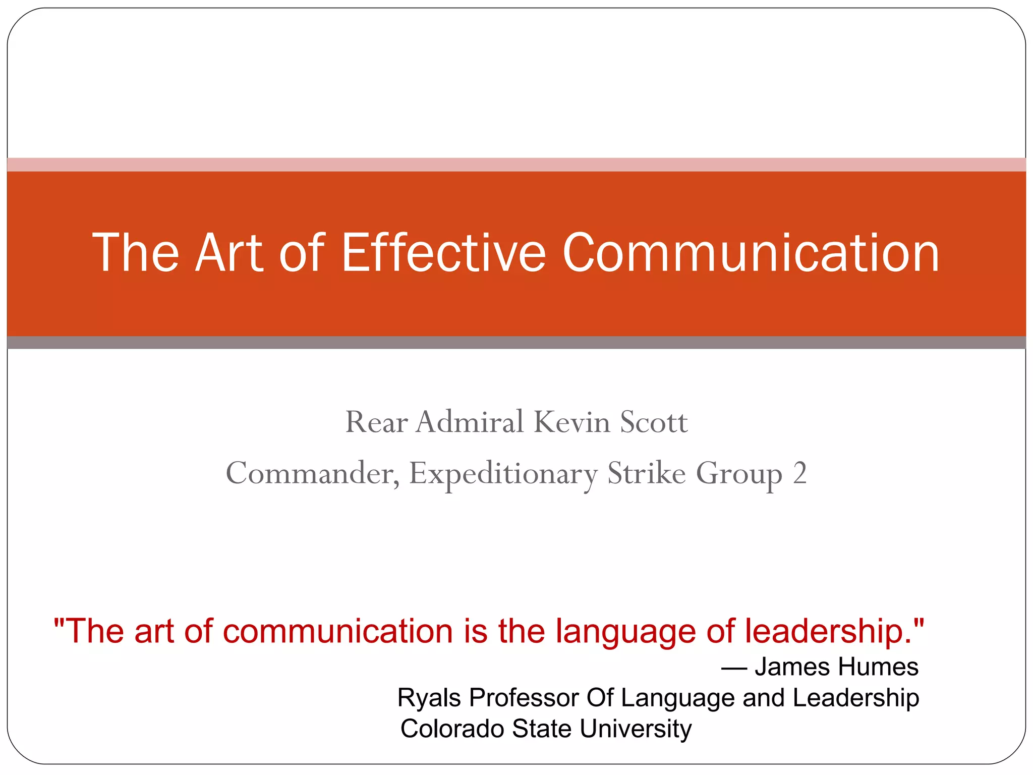 The art of effective communication final | PPT
