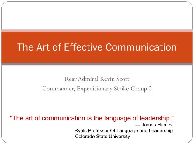 The art of effective communication final | PPT