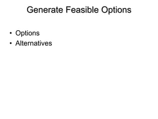 The art of Effective Decision Making | PPT