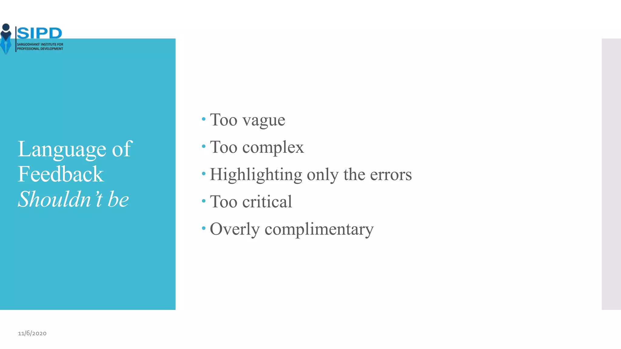 The art of effective feedback | PPTX