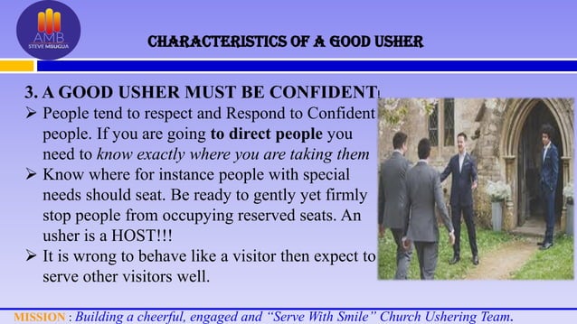 THE ART OF EFFECTIVE USHERING session 1.pdf | Career Advice | Careers