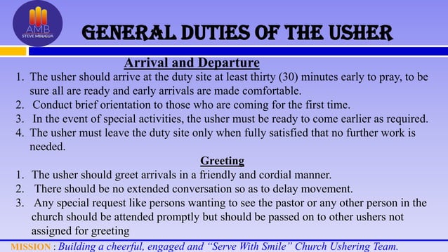 USHER 101 | PDF | Christianity | Religion & Spirituality