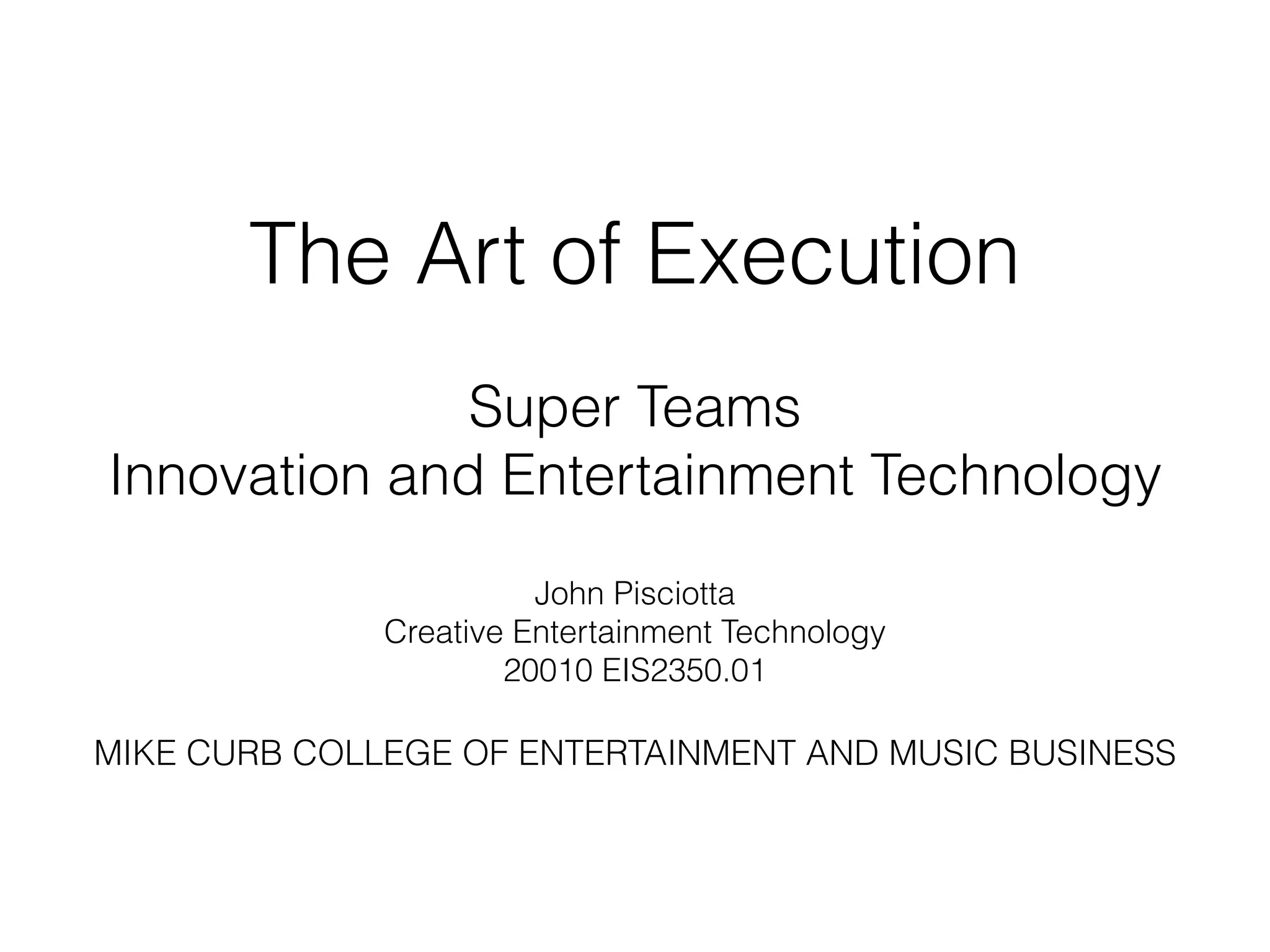 The Art of Execution # 7 Super Teams | PDF