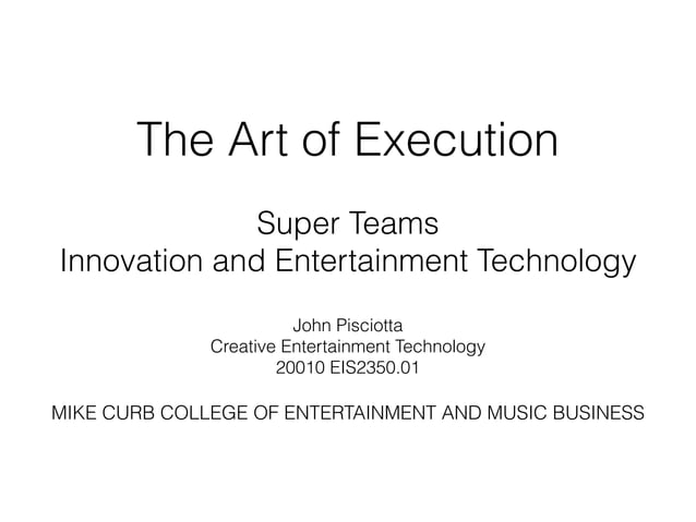 The Art of Execution # 7 Super Teams | PDF