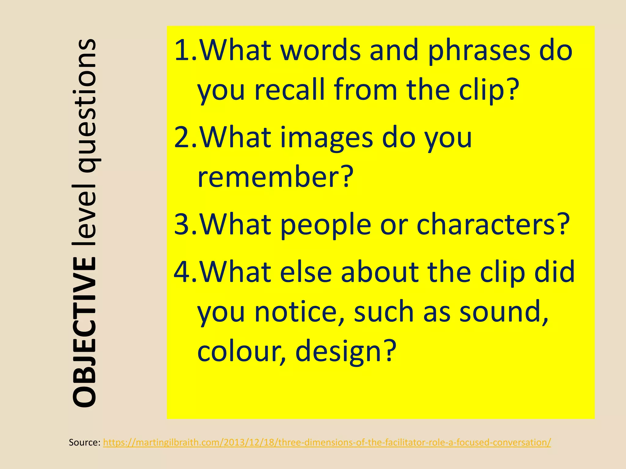 The Focused Conversation Method - ORID | PPT