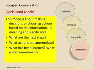 The Focused Conversation Method - ORID | PPTX
