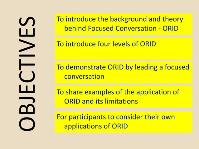 The Focused Conversation Method - ORID | PPTX