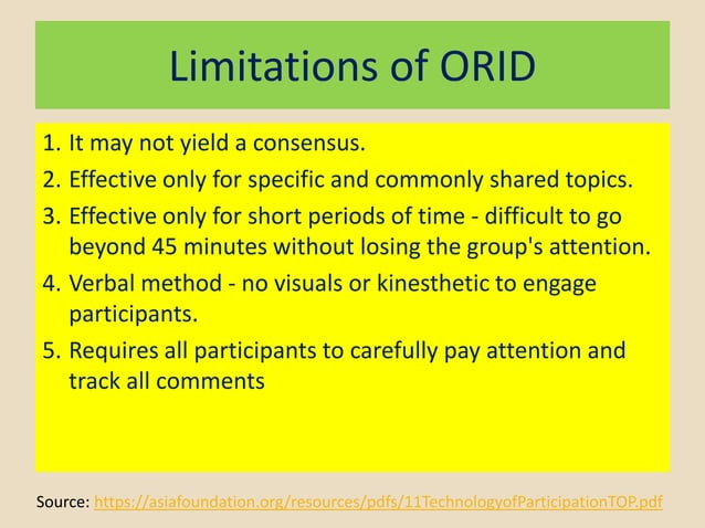 The Focused Conversation Method - ORID | PPTX
