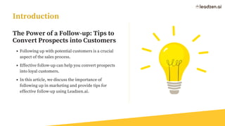 The Art of Following-up Strategies to Turn Leads into Customers.pdf