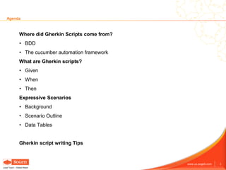 The Art of Gherkin Scripting - Matt Eakin | PPT