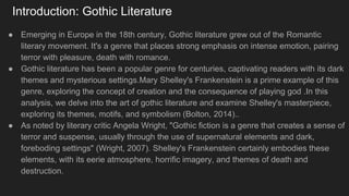 The Art Of Gothic literature-- An Analysis of Mary Shelley's ...