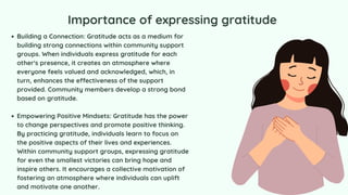 The Art of Gratitude in Community Support Groups | Solh Wellness | PDF