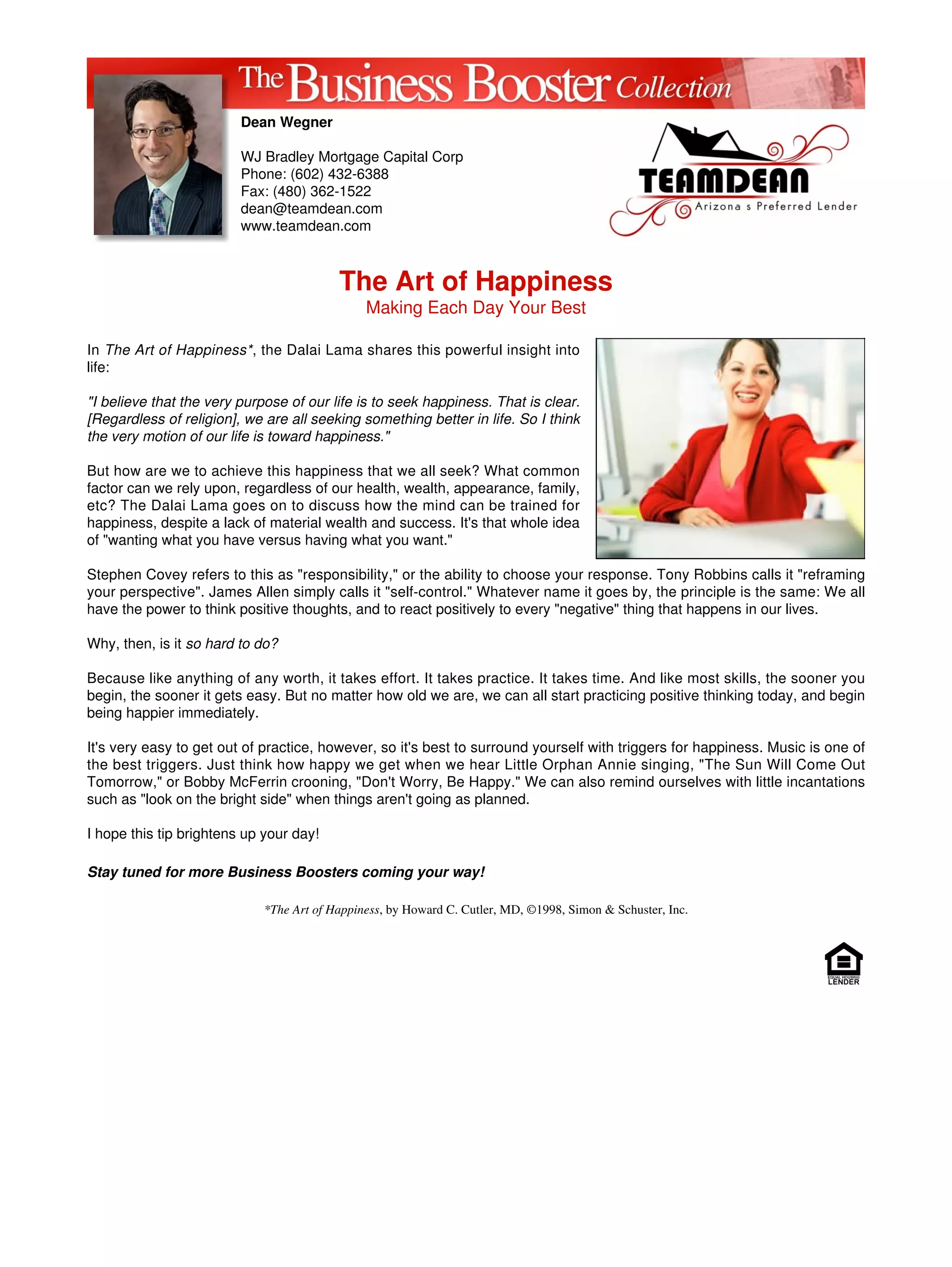 The Art Of Happiness | PDF