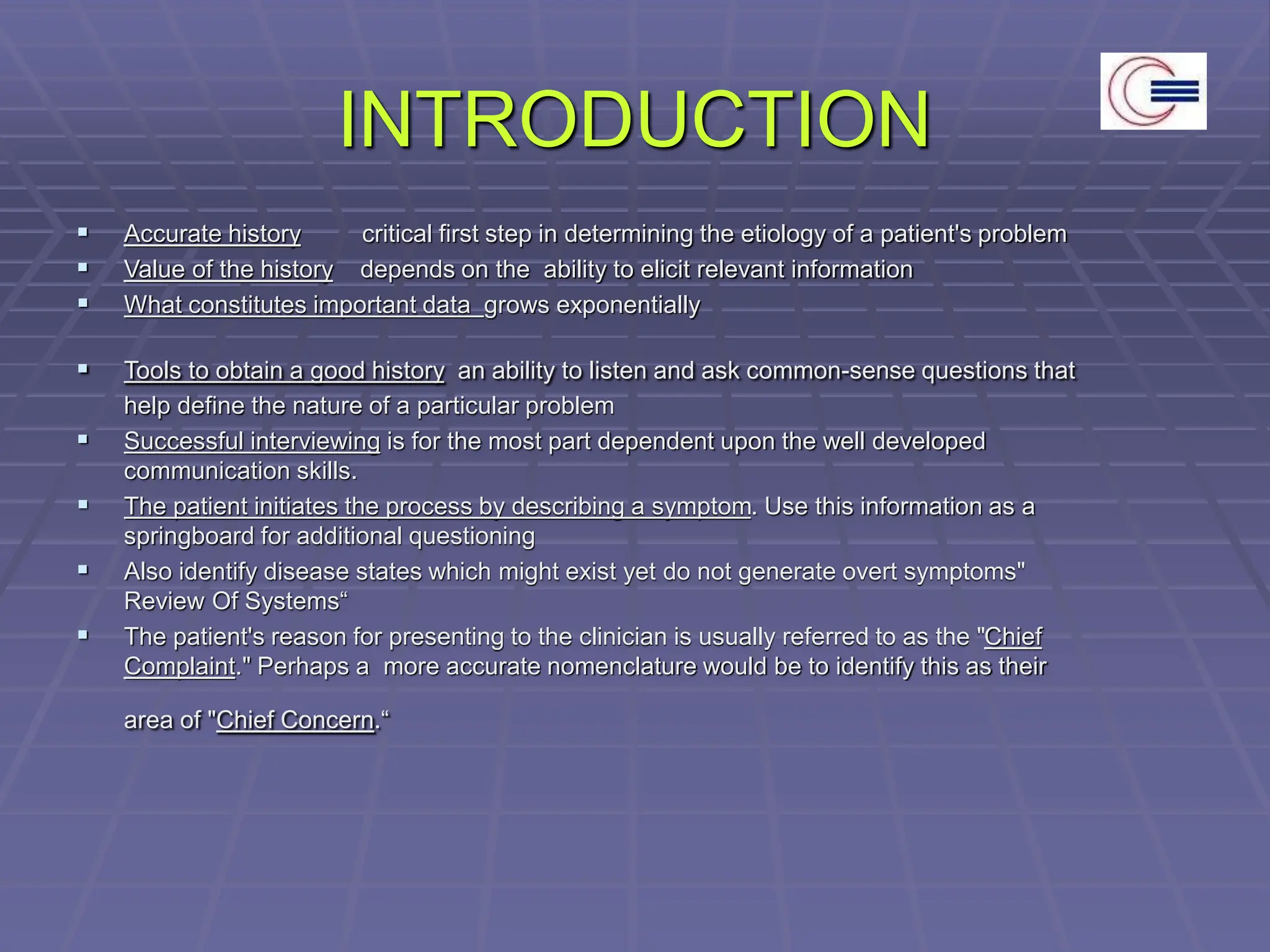 THE ART OF HISTORY TAKING ENT Detailed Explanation.ppt