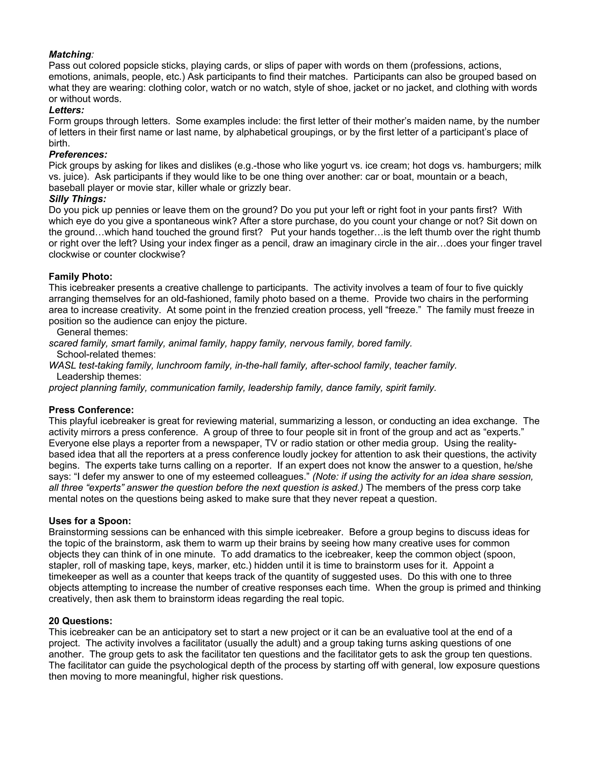 The art of icebreakers | PDF