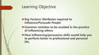 The Art of Influencing | PPTX