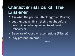 The Art Of Listening | PPT