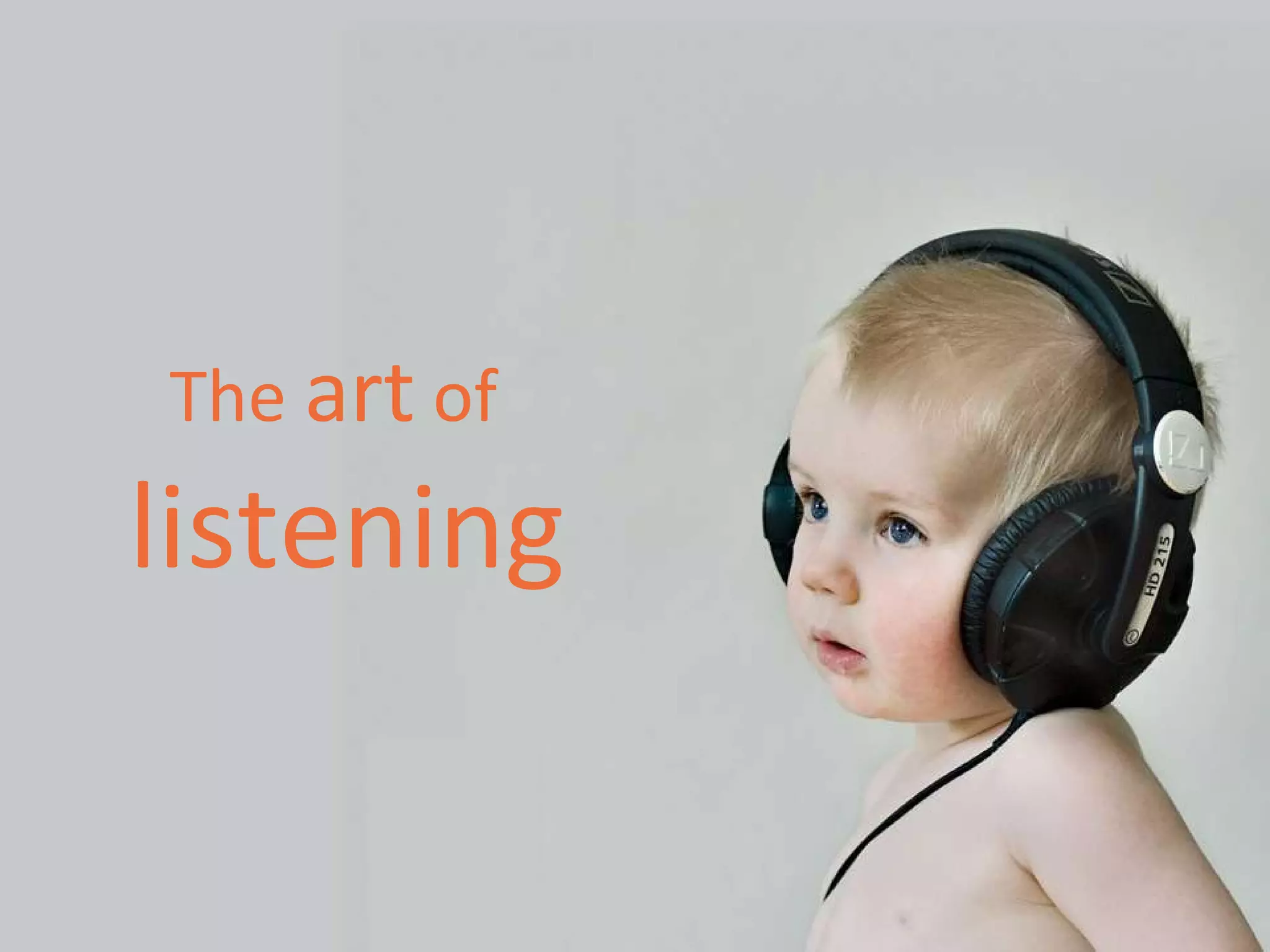 The Art Of Listening | PPT