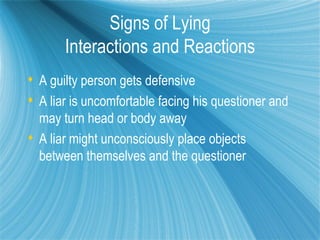 The art of lying | PPT