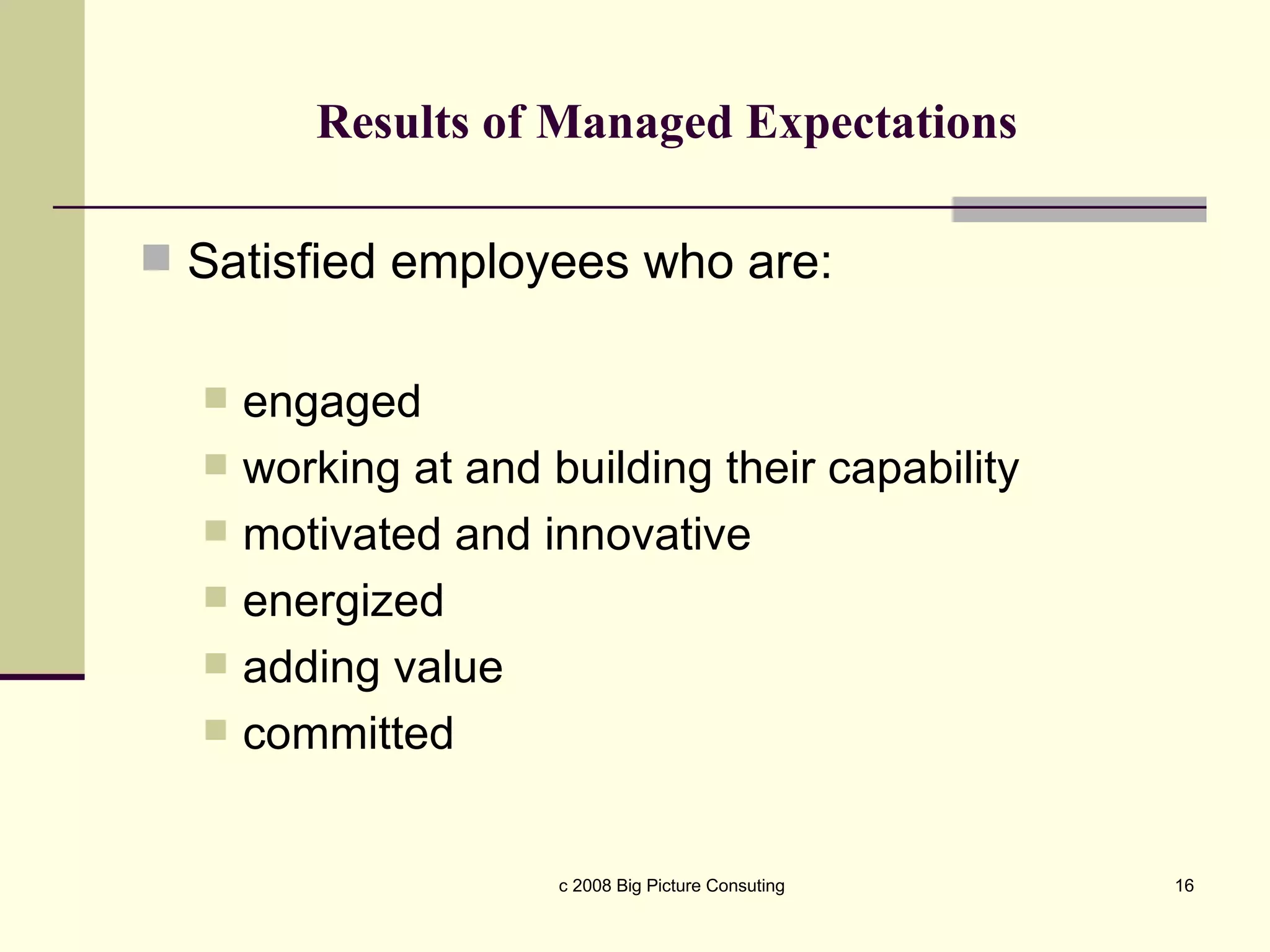 The Art Of Managing Employee Expectations | PPT