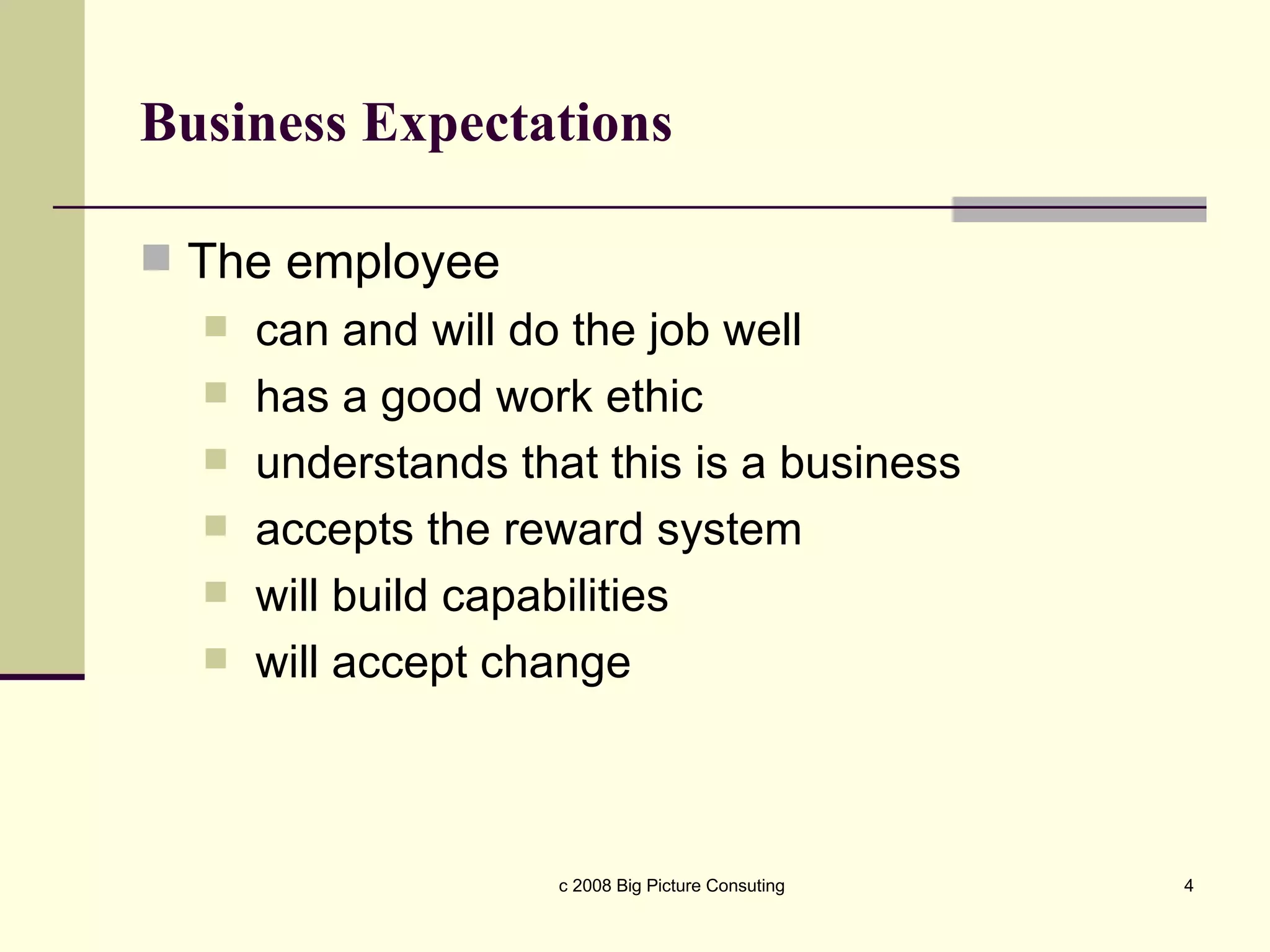 The Art Of Managing Employee Expectations | PPT