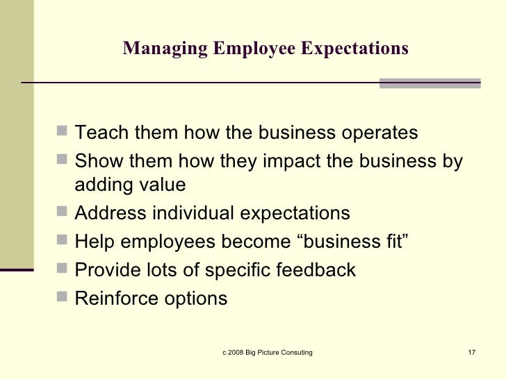 The Art Of Managing Employee Expectations