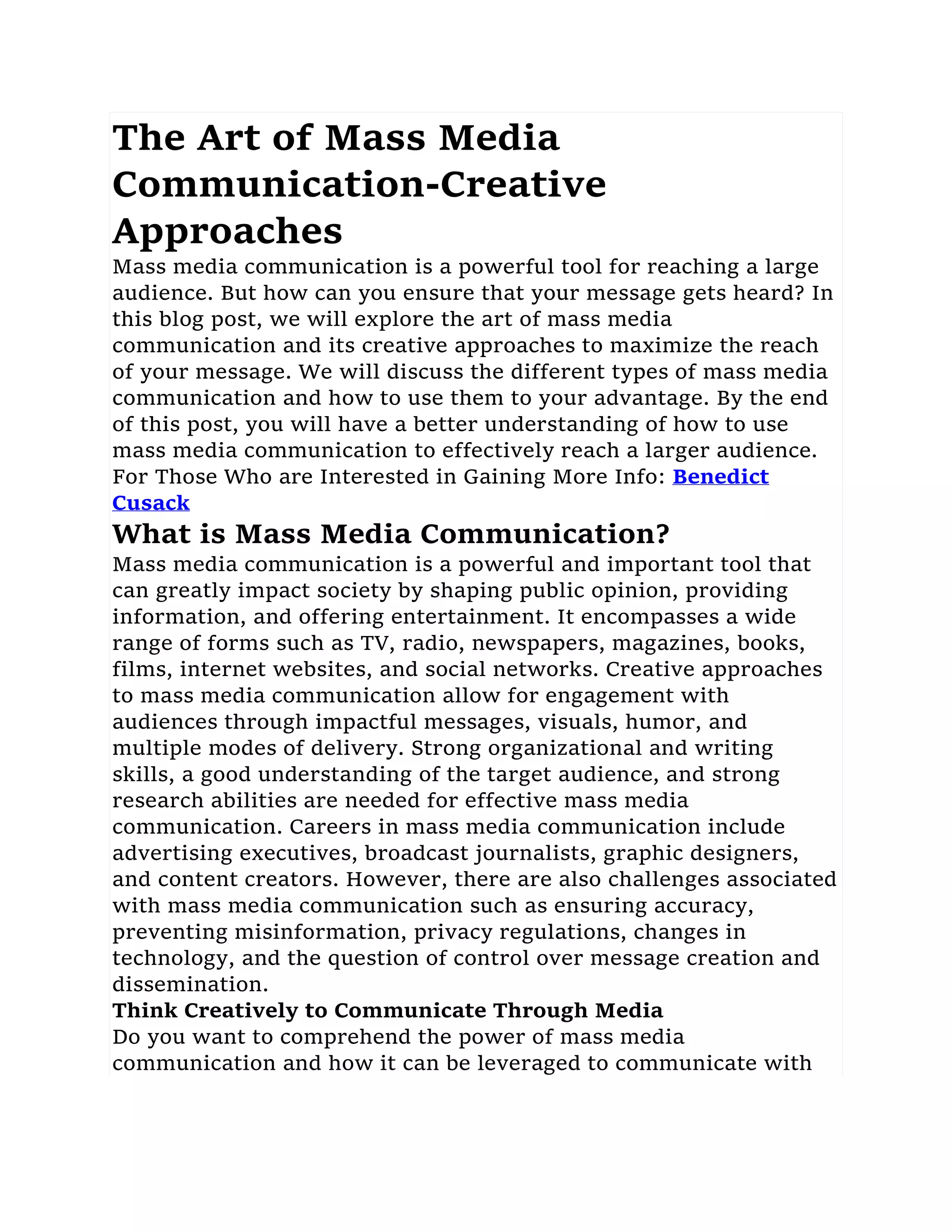 The Art of Mass Media Communication[1].pdf