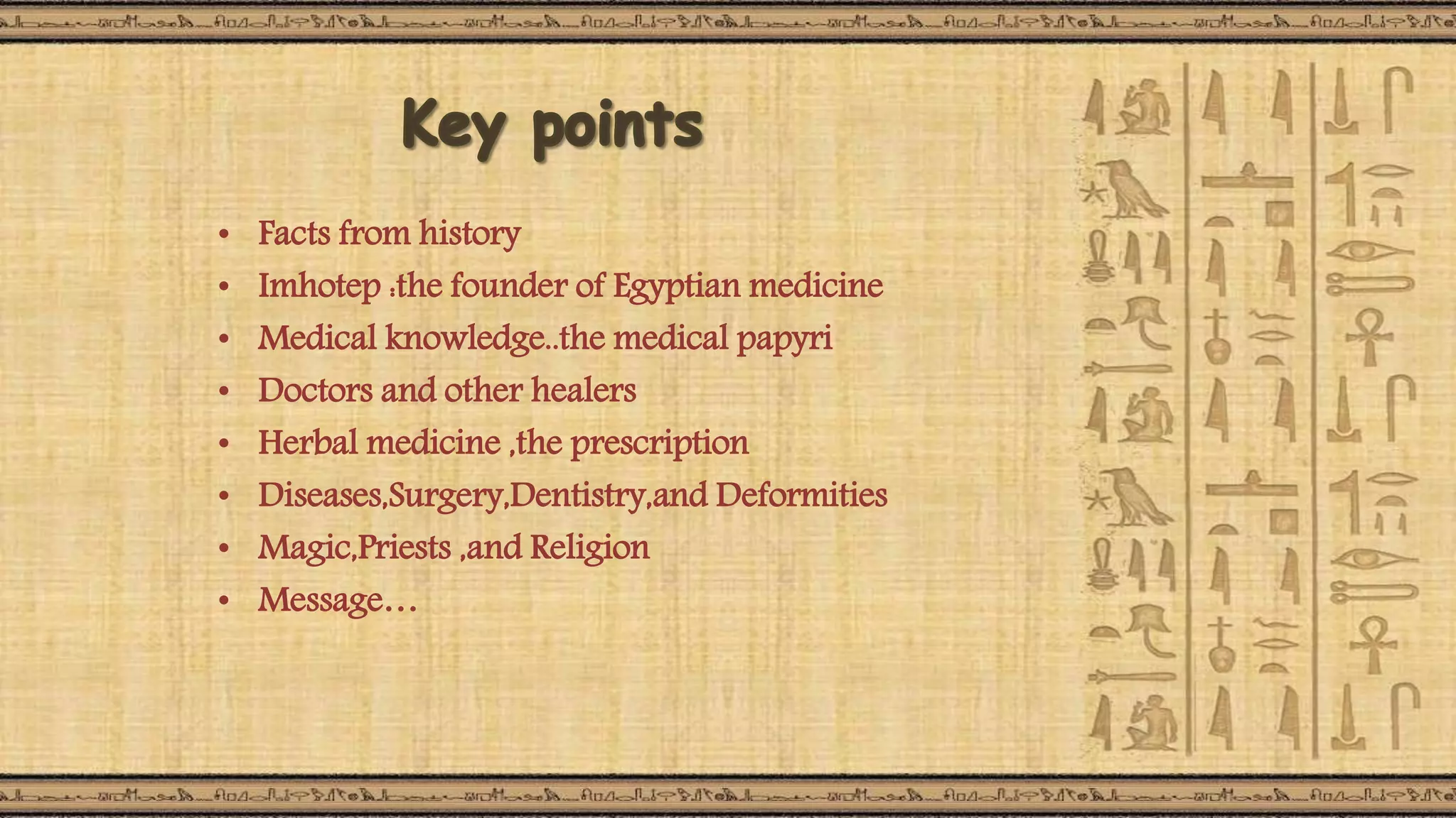 The Art of Medicine in Ancient Egypt . | PPT | Free download