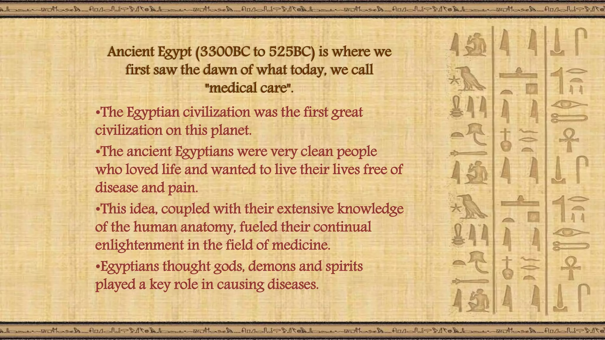 The Art of Medicine in Ancient Egypt . | PPT | Free download