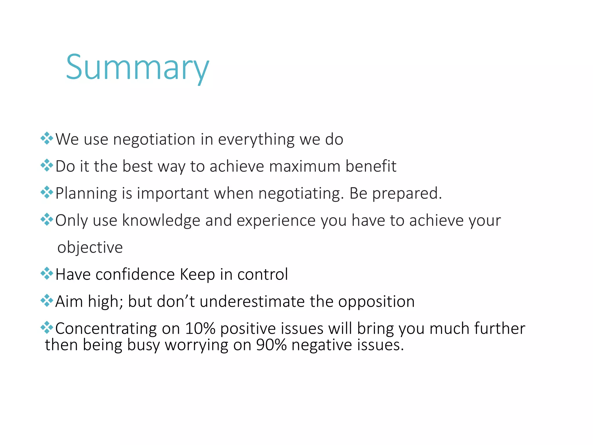 The art of negotiation | PDF