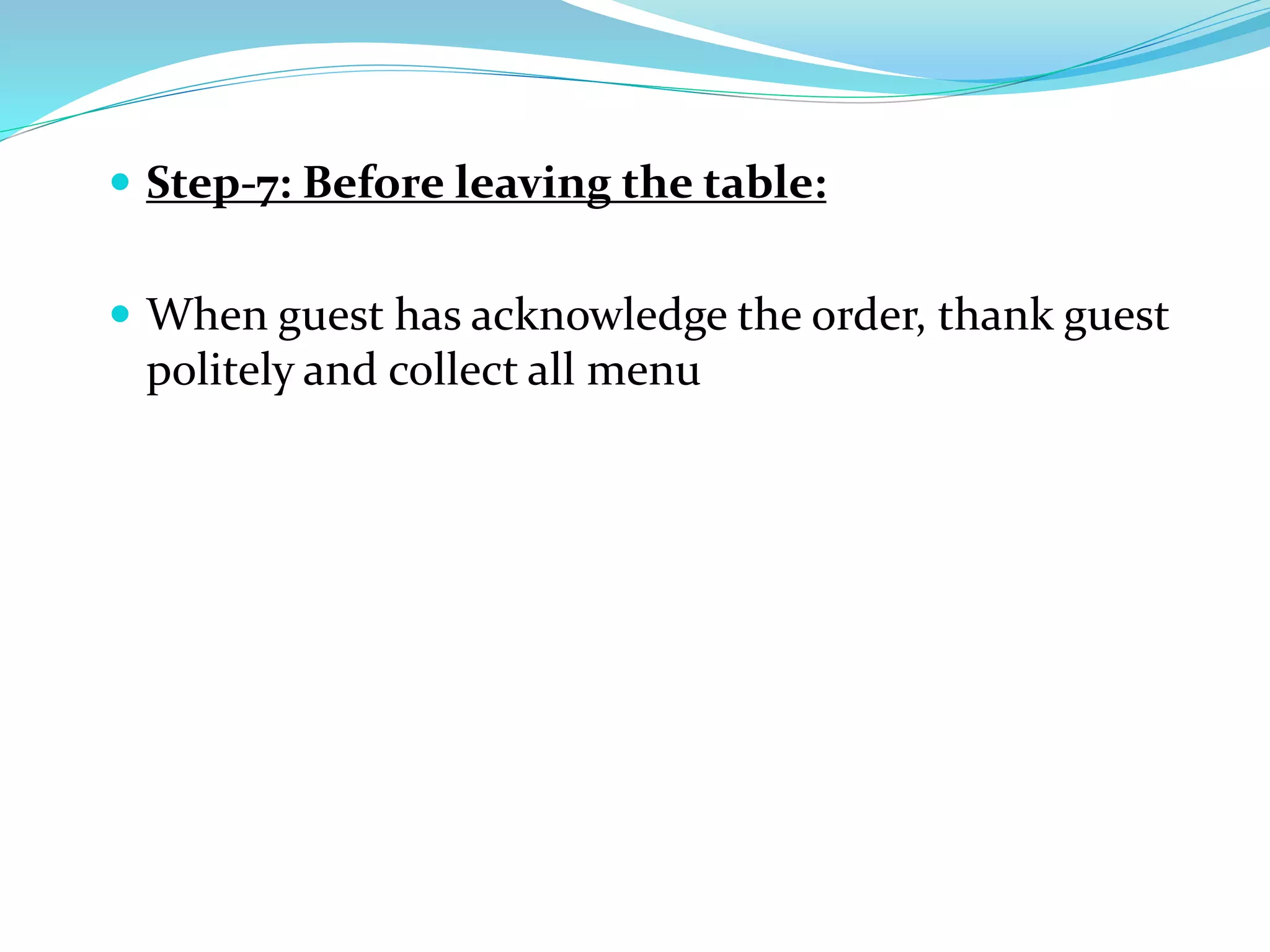 The art of Order Taking | PPTX